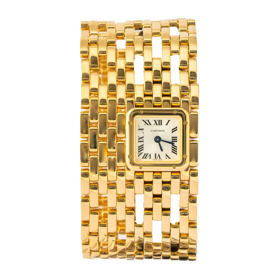 Cartier Panthère de Cartier Watch Cuff, Quartz Movement Yellow Gold ...