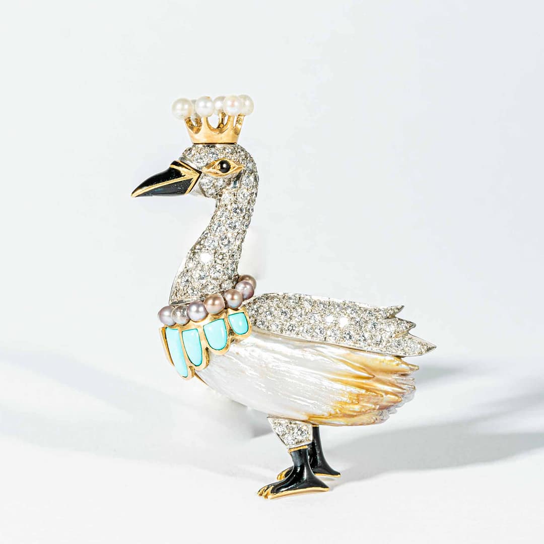 Bi-Color Pearl & Diamond Earrings (Yellow Gold) — Shreve, Crump & Low