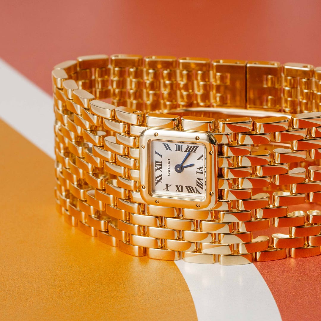 Cartier Panthère de Cartier Watch Cuff, Quartz Movement Yellow Gold ...