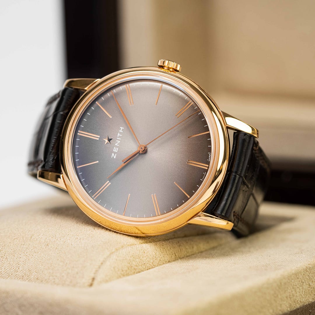 Preowned Zenith Elite Classic Fume Dial Rose Gold 39mm (18.2290.679/18 ...