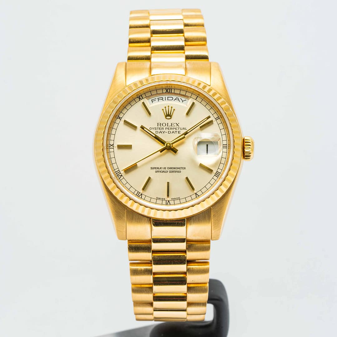 Rolex Day-Date Presidential Silver Dial Yellow Gold 36mm (118238) — Shreve, Crump & Low