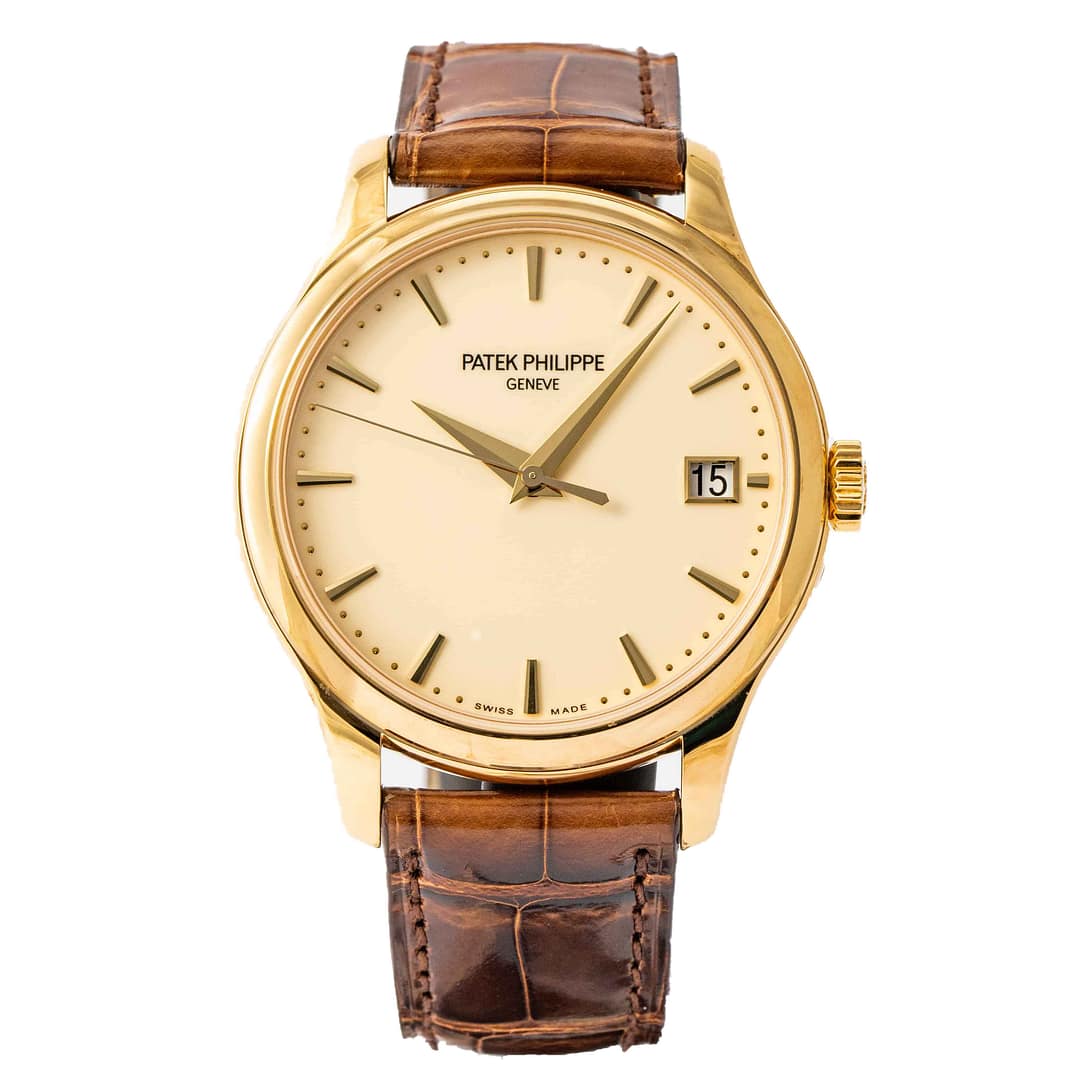Patek Philippe 5227J-001 Calatrava Date Ivory Dial Yellow Gold 39mm ...