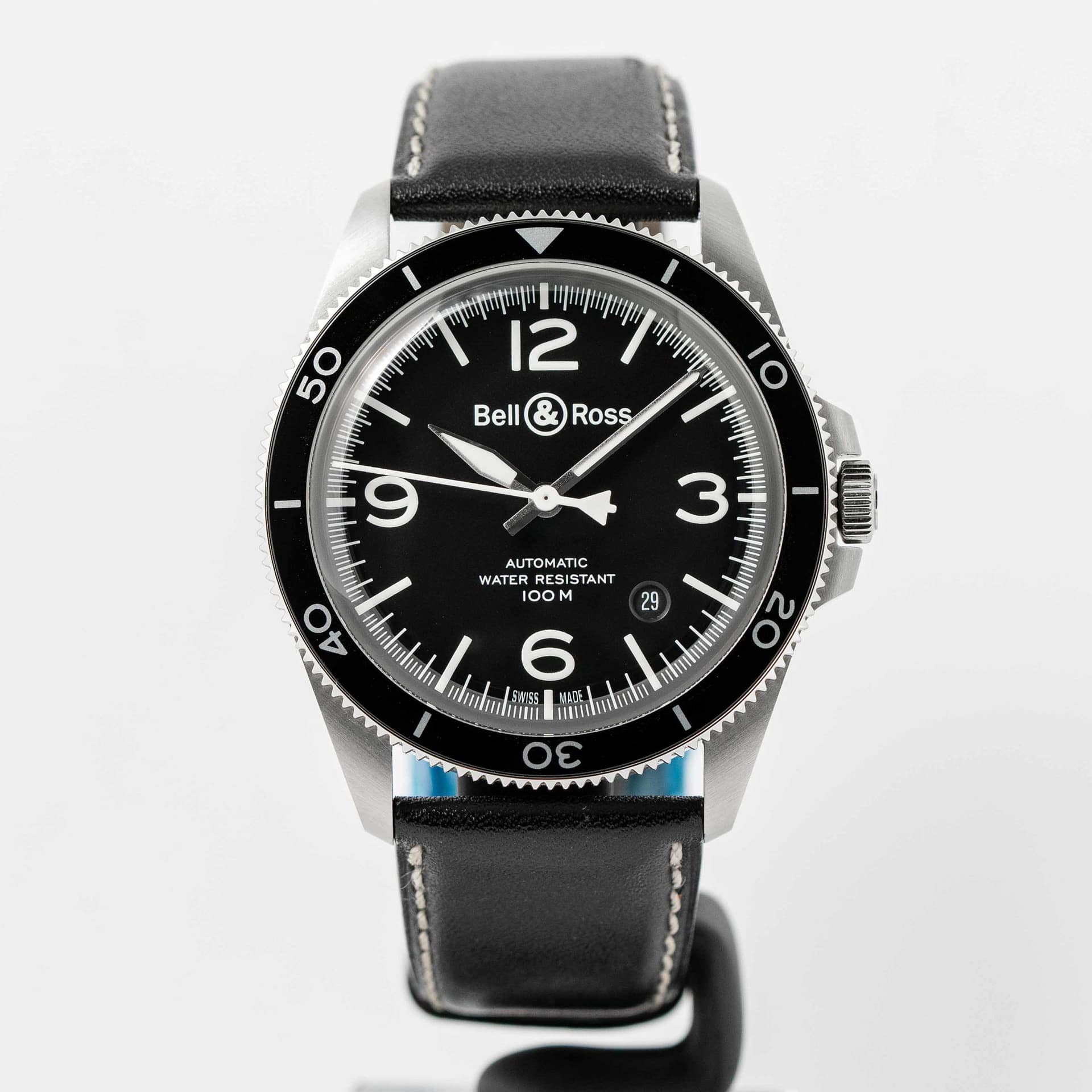 Pre-owned Bell & Ross BR V2-92 Black Steel Stainless Steel 41mm (BRV292 ...