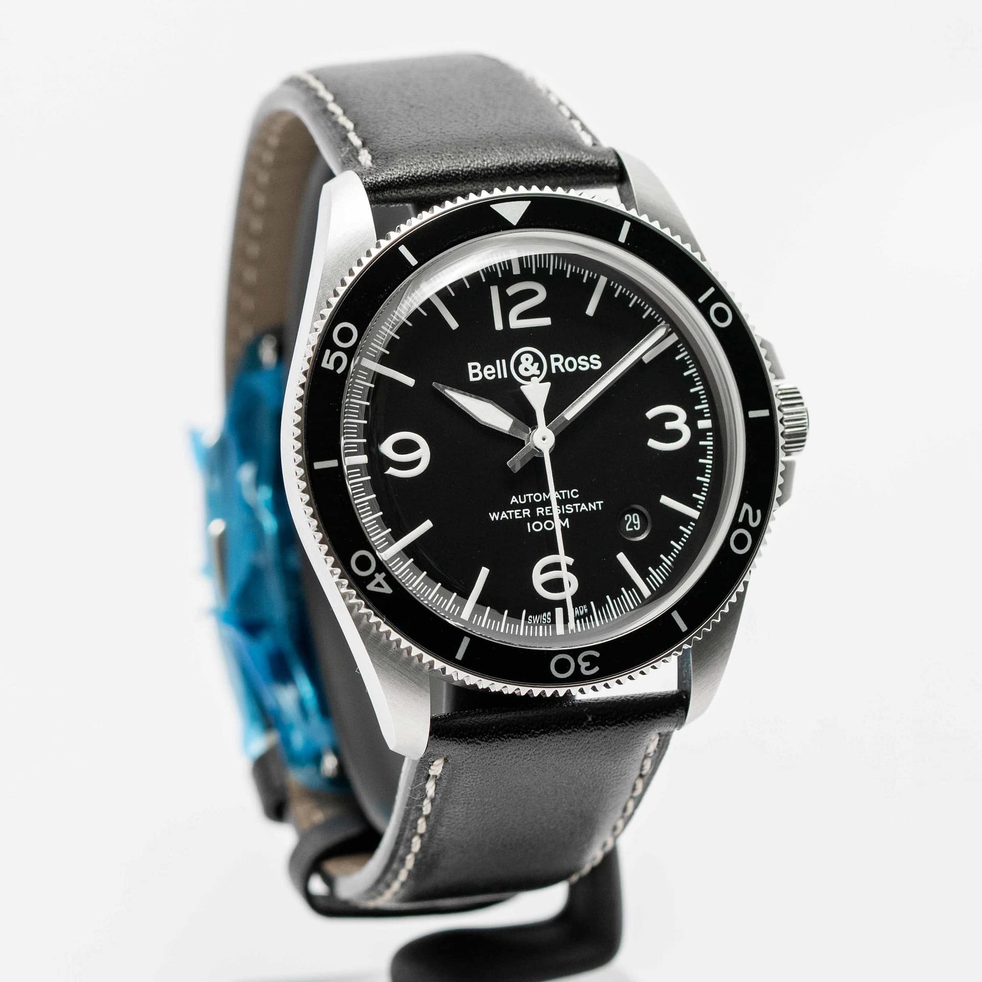 Pre-owned Bell & Ross BR V2-92 Black Steel Stainless Steel 41mm (BRV292 ...