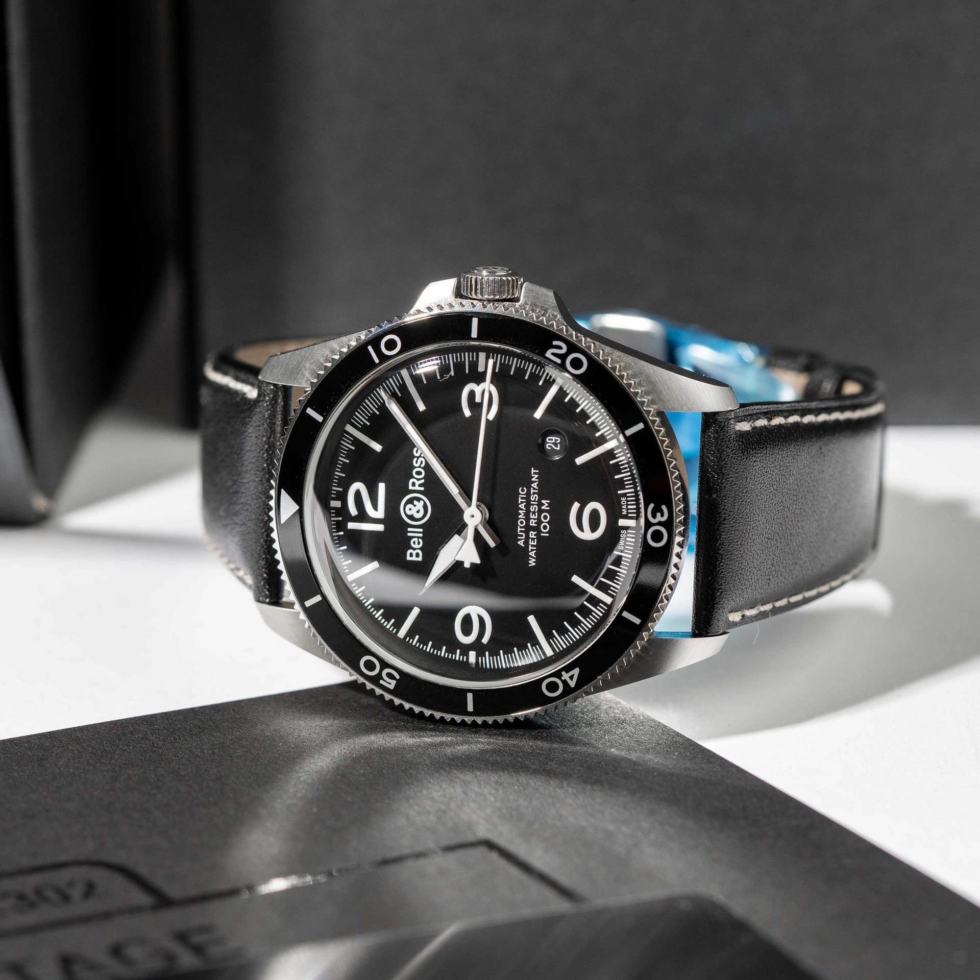 Pre-owned Bell & Ross BR V2-92 Black Steel Stainless Steel 41mm (BRV292 ...