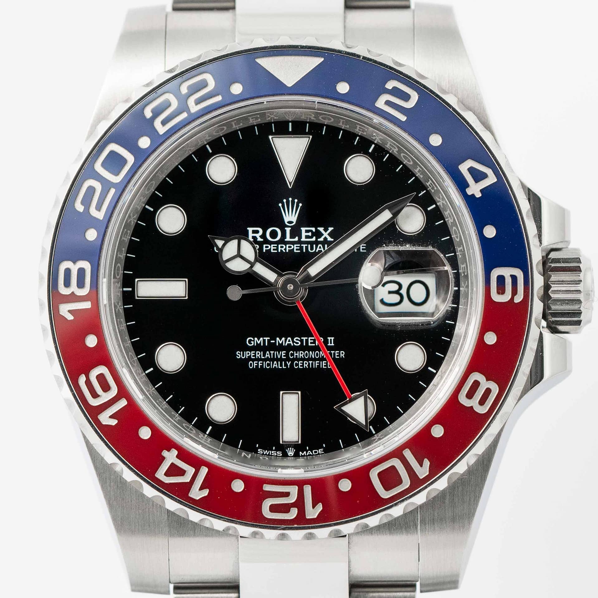 Rolex "Pepsi" GMT-MASTER II Stainless Steel 40mm (126710BLRO) — Shreve ...