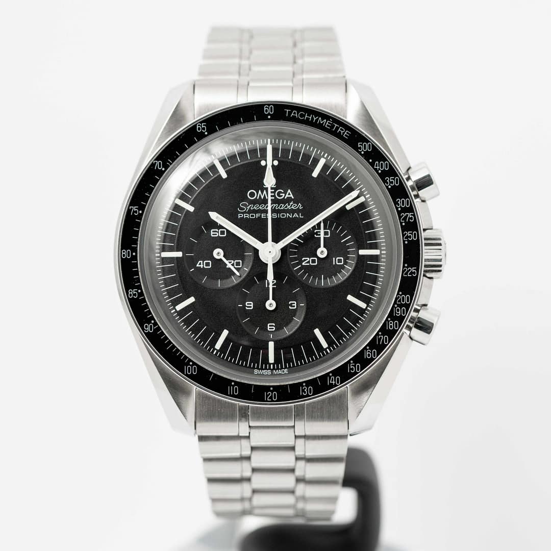 Pre-owned Omega Speedmaster Professional Moon Watch Hesalite Black Dial ...
