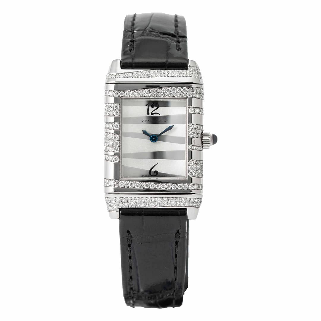 Preowned Jaeger-Lecoultre Ladies Reverso Neva White Gold & Diamond 28 x ...