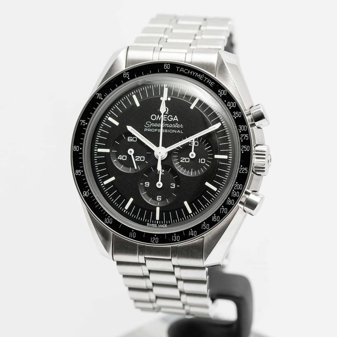 Pre-owned Omega Speedmaster Professional Moon Watch Hesalite Black Dial ...