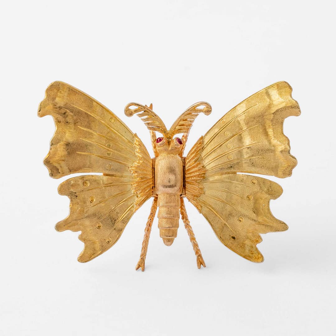 Buccellati Yellow Gold Moth Pin (Vintage) — Shreve, Crump & Low
