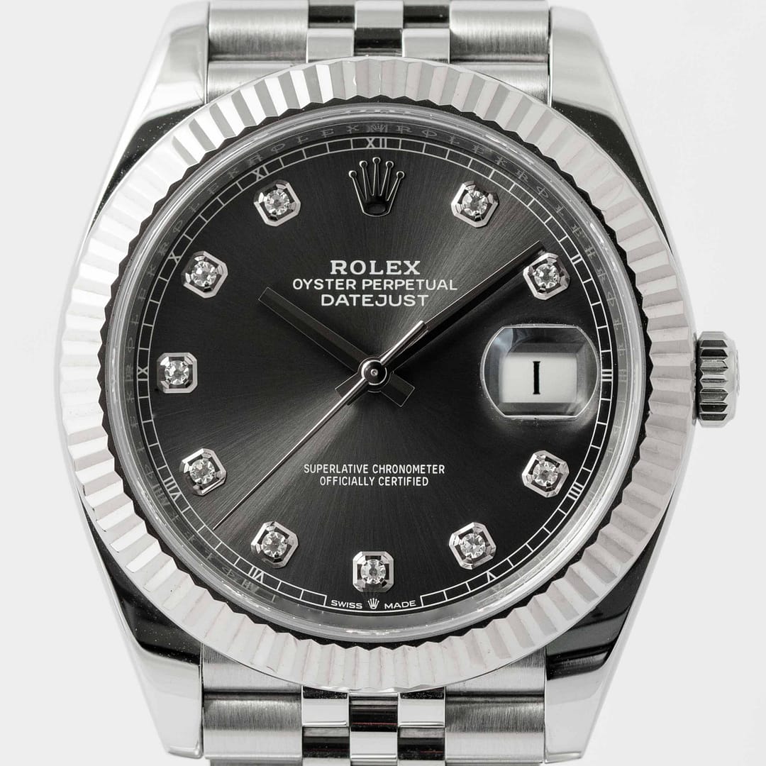 Rolex Oyster Perpetual Datejust 41 Slate Dial Stainless Steel 41mm ...