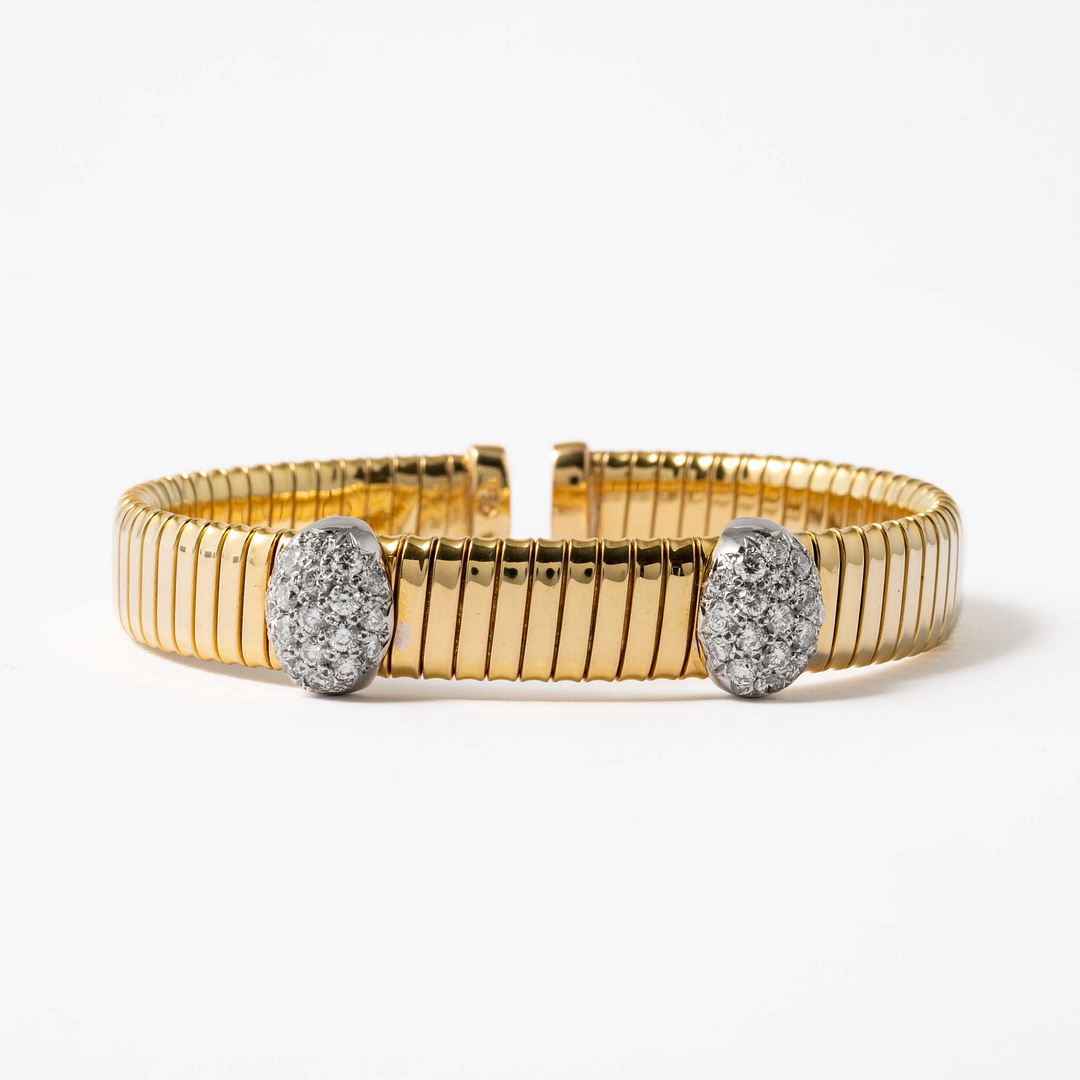 Diamond Cuff Bracelet (Yellow Gold) — Shreve, Crump & Low