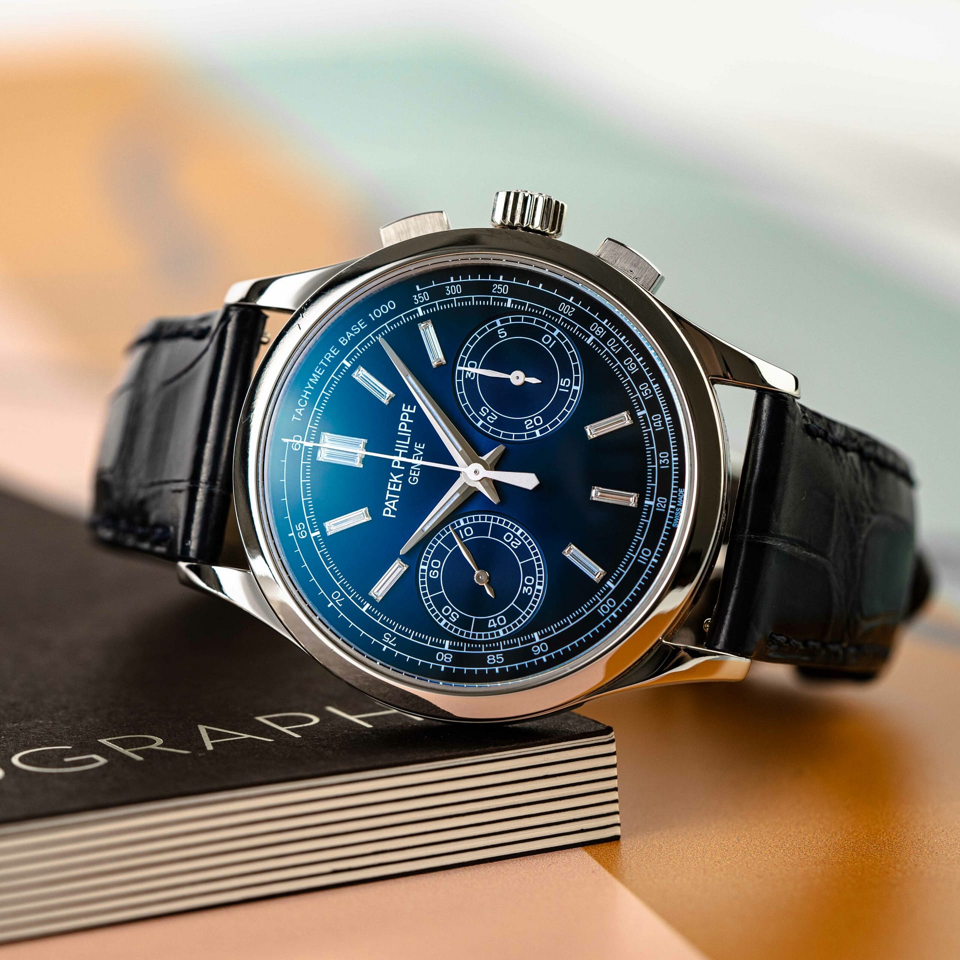 Patek Philippe 5170P-001 Chronograph Gradient Blue Diamond Platinum ...