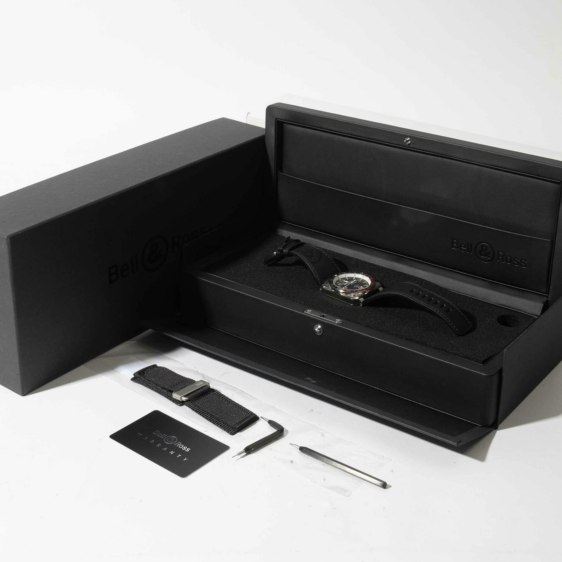 Preowned Bell & Ross BR 03-92 GMT Stainless Steel 42mm (BR0393-BL-ST ...